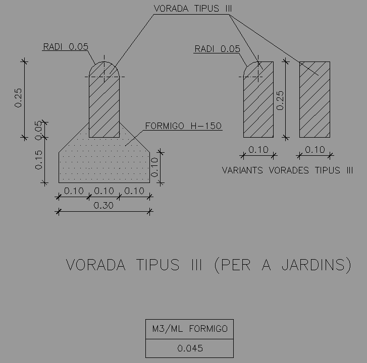 Cad-Projects - Biblioteca Bloques Autocad - Zócalo - Zócalo tipo III ...