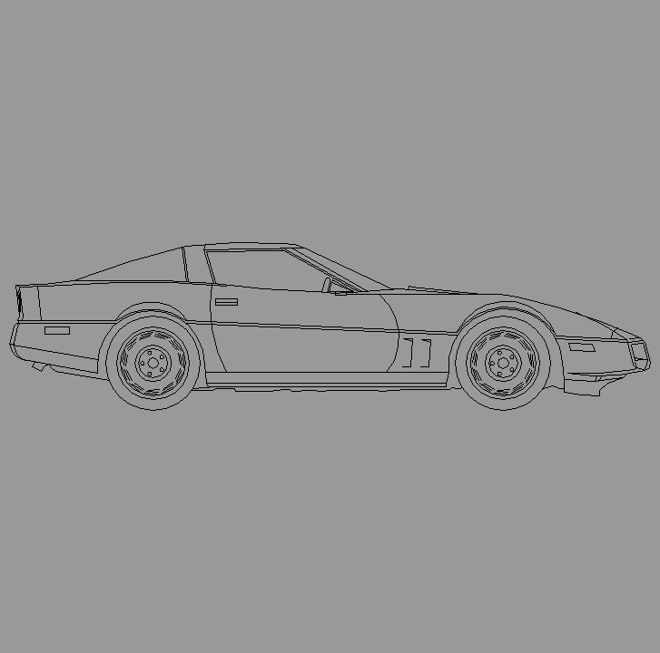Cad-Projects - Biblioteca Bloques Autocad - Coche Corvette Bibliot. 2D ...